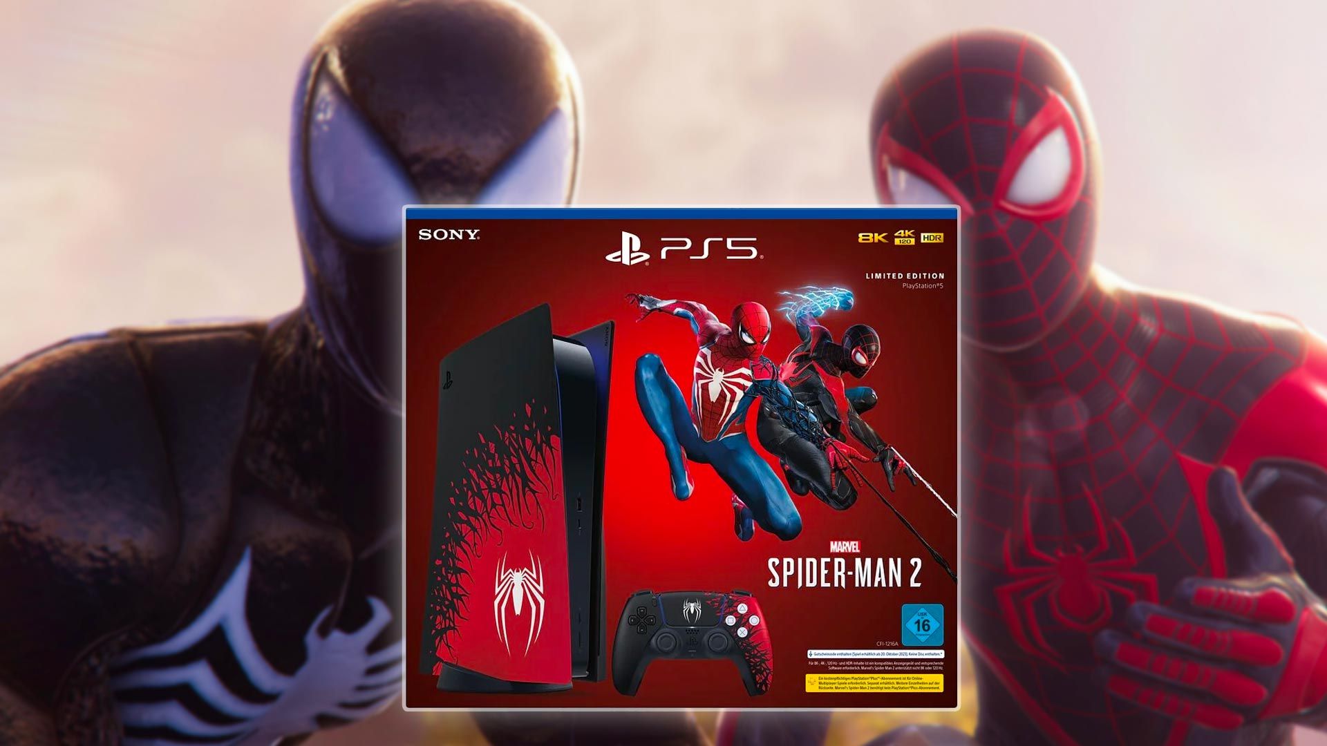 PS5 in der "Spider-Man 2" Limited Edition: Die schicke PlayStation gibt ...