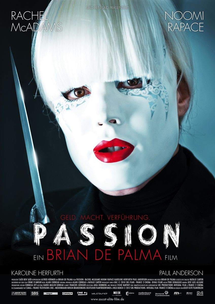 Zwei exklusive Charakter-Poster zu Brian De Palmas "Passion" mit Rachel McAdams und Noomi Rapace ...