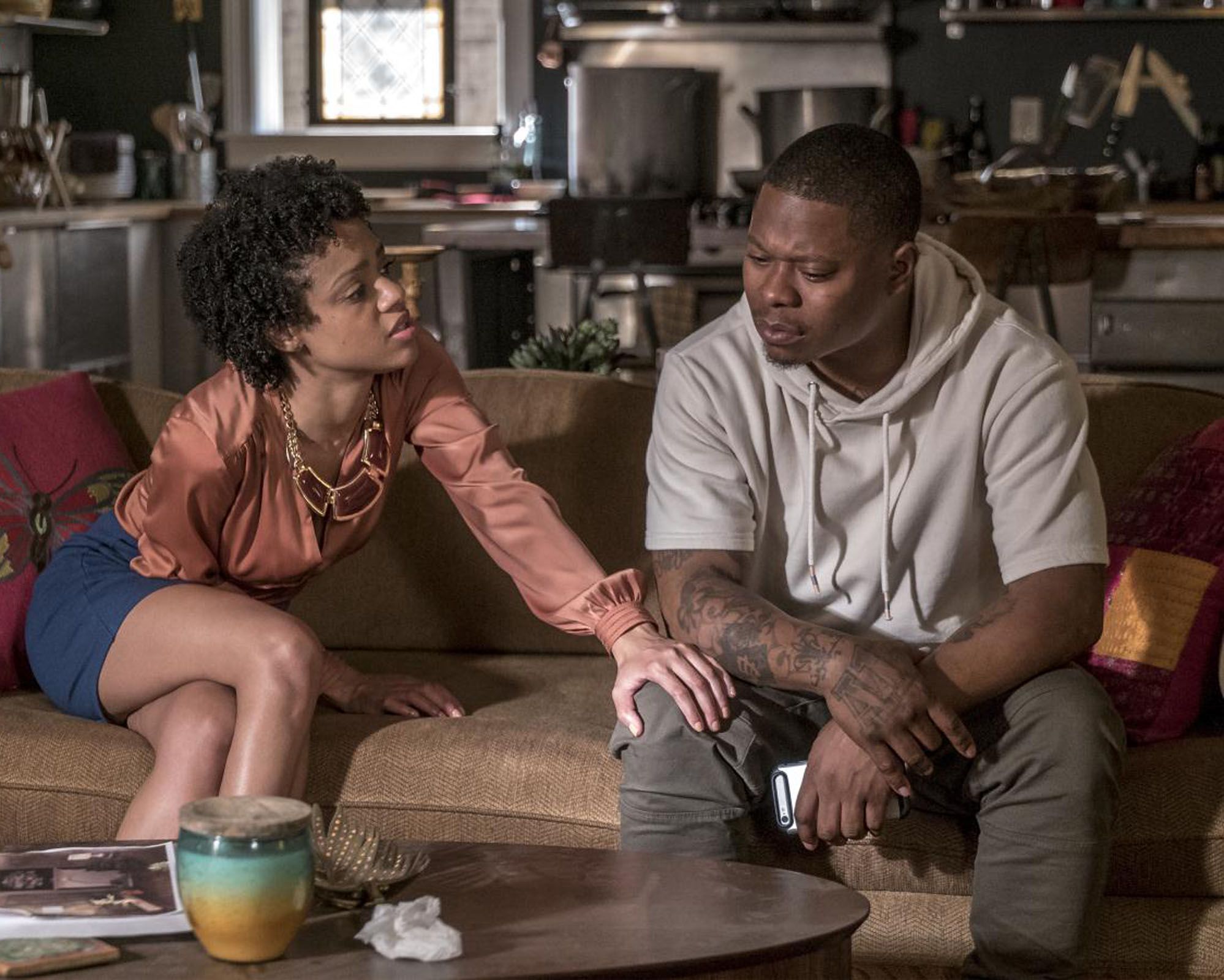 Bild zu Jason Mitchell - The Chi : Bild Jason Mitchell, Tiffany Boone ...